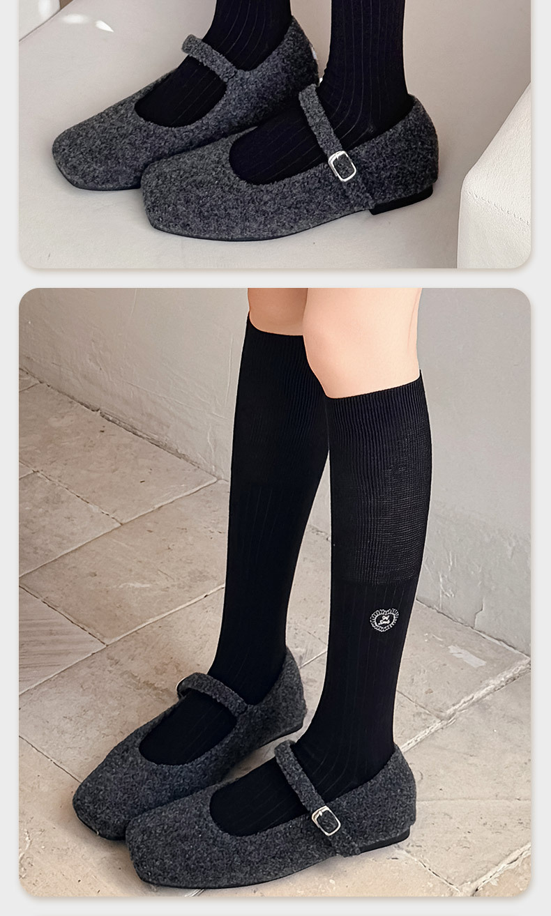 CHEEMYFREE秋冬新款爱心刺绣小腿堆堆女袜简约爱心秋冬保暖长筒袜-阿里巴巴