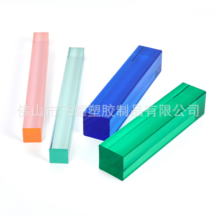 透明亚克力方棒立方体有机玻璃彩色方棒方形亚克力彩色棒尺寸可定-阿里巴巴