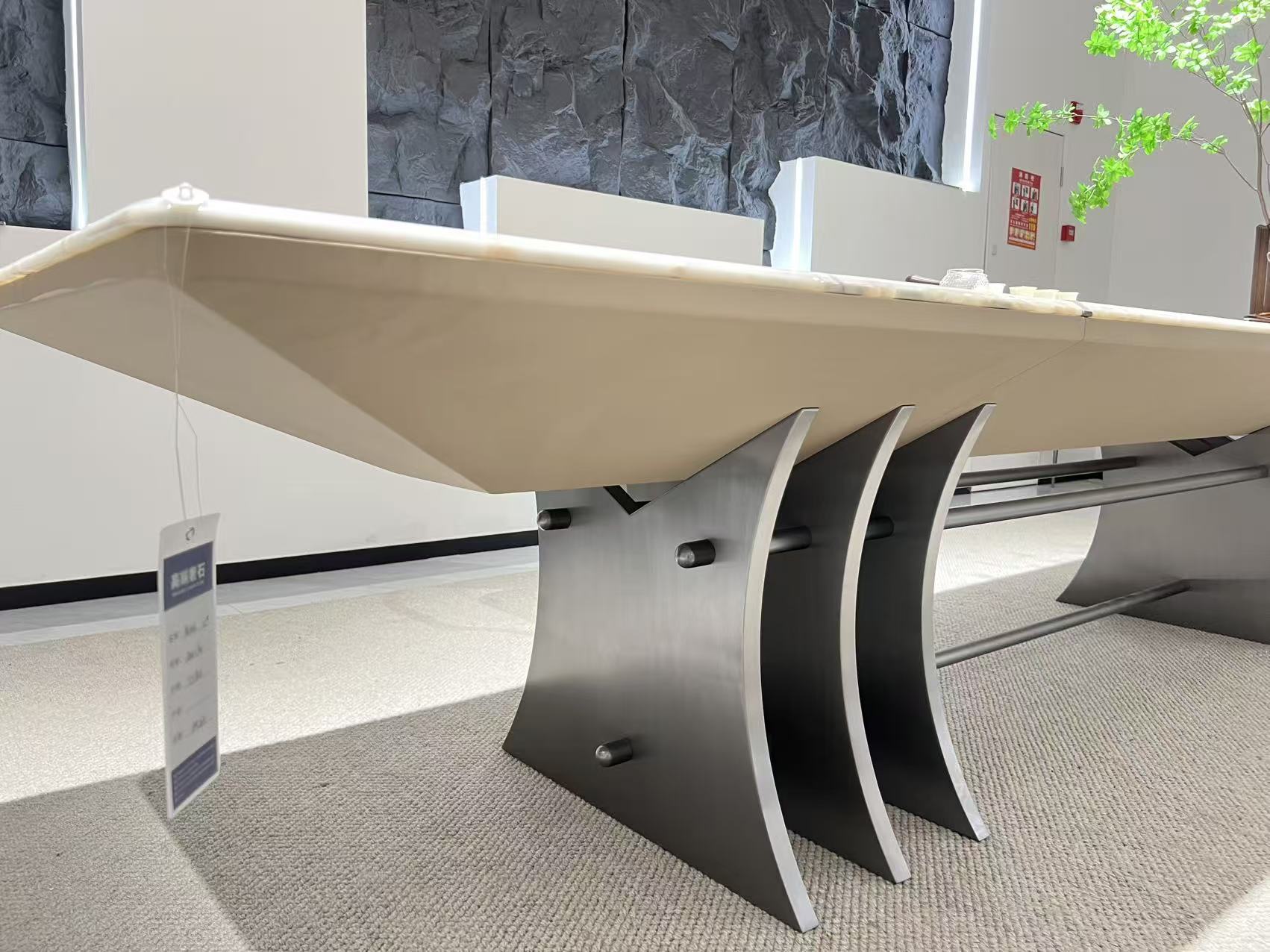 新中式奢石茶台天然奢石售楼部洽谈茶楼接待室酒店样板房-阿里巴巴