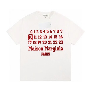 MM6标志印花短袖T恤男女宽松数字百塔休闲短袖T恤高街潮Tees-阿里巴巴