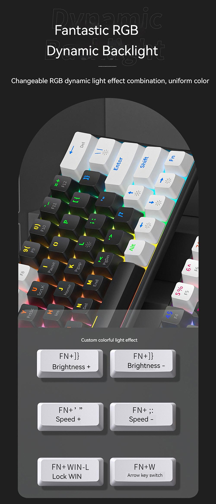 跨境KA646俄语机械键盘混光热插拔青红轴俄罗斯电竞游戏电竞混光-阿里巴巴