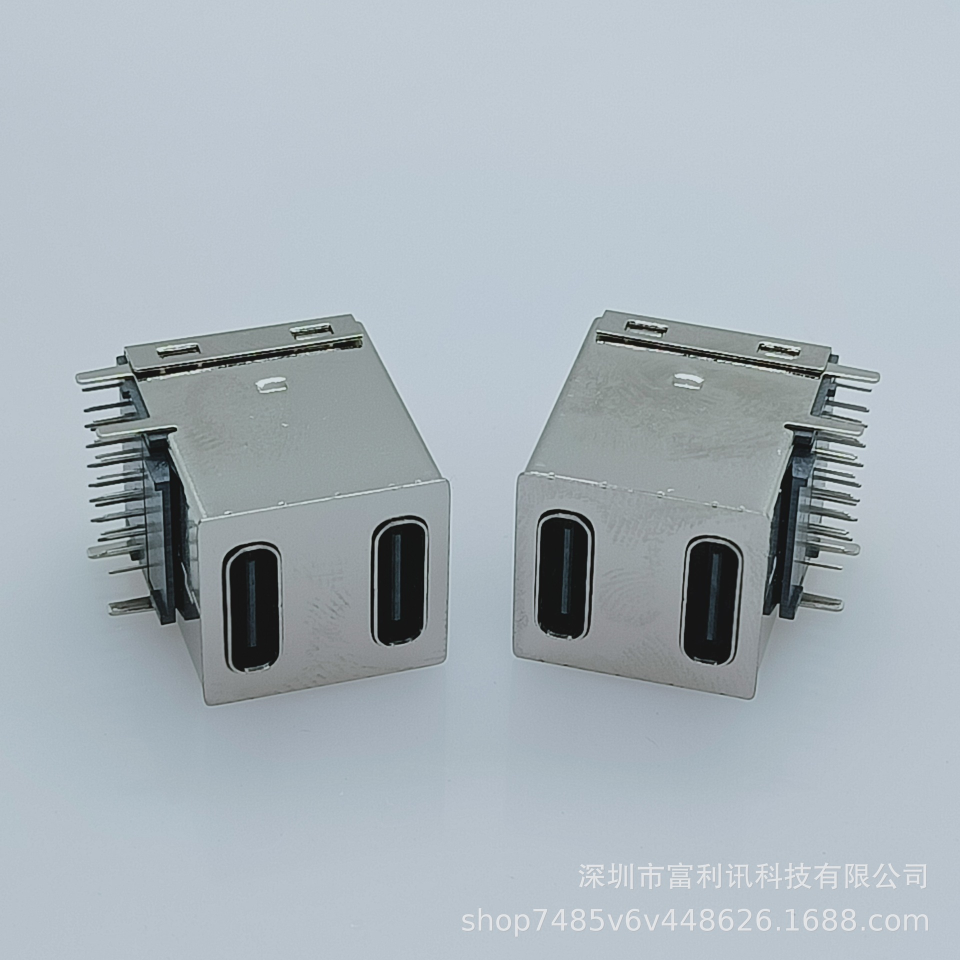 双层Type-C 3.116+16 母座卧式插板DIP 双层USB母头90度多口插座-阿里巴巴