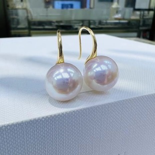 诸暨天然淡水珍珠耳饰爱迪生高跟鞋 s925 12-13mm近圆微瑕耳坠女-阿里巴巴