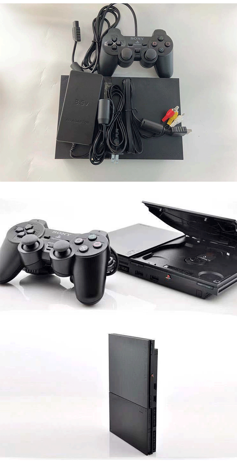 PS2 70000主机 7w大机 ps2 7W家用游戏机 9万游戏主机 全套-阿里巴巴