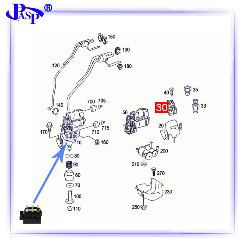 适用于 W164 W166 W221 2123200358 分配阀2123200358-阿里巴巴