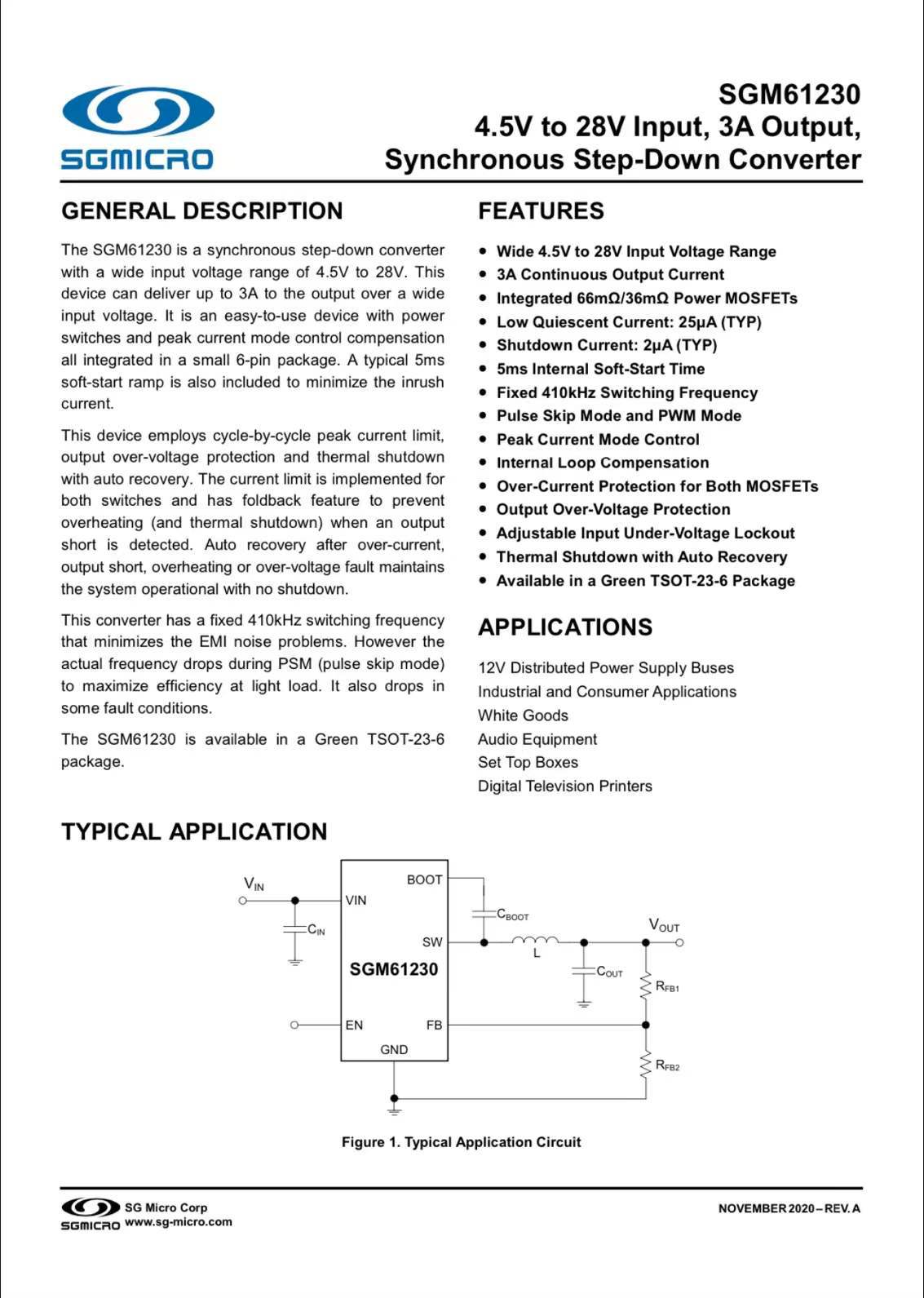 SGM61230XTN6G/TR 同步整流降压转换器 可直接代替TPS54302DDCR-阿里巴巴