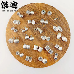 S925纯银精工版拉丝配件DIY手工编绳手链项链饰品隔珠吊坠批发-阿里巴巴