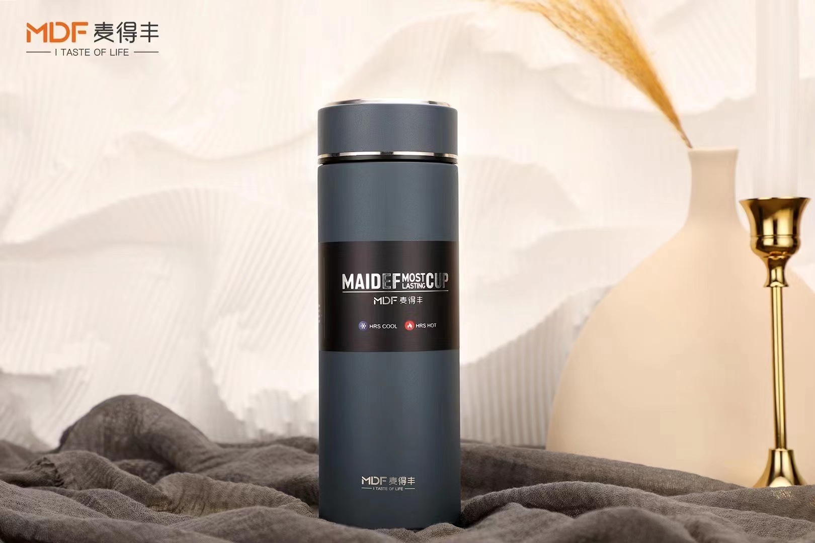 现货304不锈钢MDF麦得丰保温杯高真空商务男女士礼品茶水杯M-5013-阿里巴巴