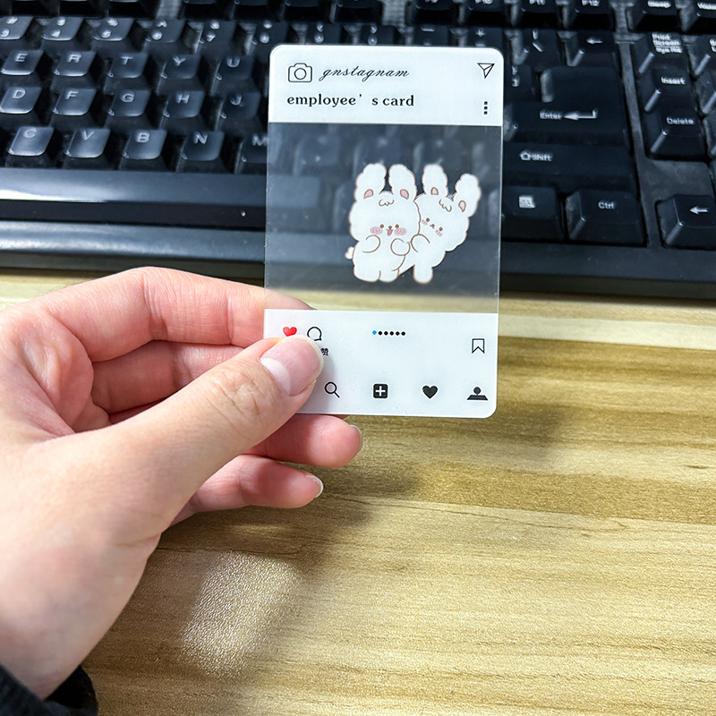 PVC演唱会周边小卡应援明星透卡ins雾面半透卡PET亮面全透明星卡-阿里巴巴