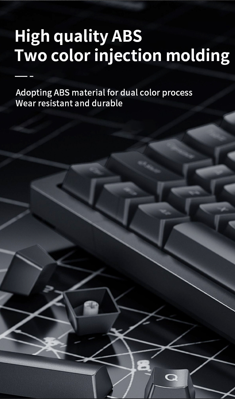 赤暴HW108炫彩灯光三模游戏娱乐办公茶轴红轴电脑静音真机械键盘-阿里巴巴