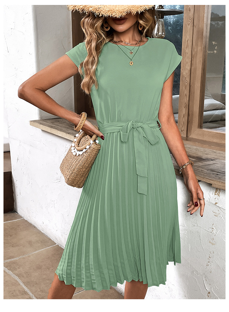 New Women's Casual Strappy Solid Color Dress