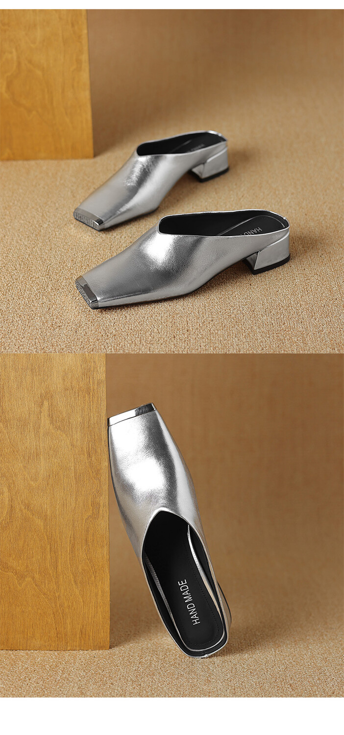 CHIKO Shay Square Toe Block Heels Clogs/Mules Shoes