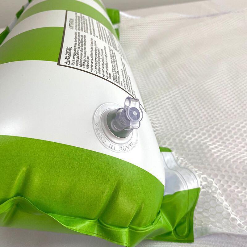 跨境现货PVC充气水上条纹浮排可折叠漂浮躺椅 戏水玩具-阿里巴巴