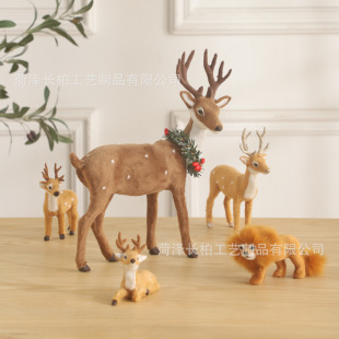 Handmade props of little deer, used for decorating the deskt-阿里巴巴