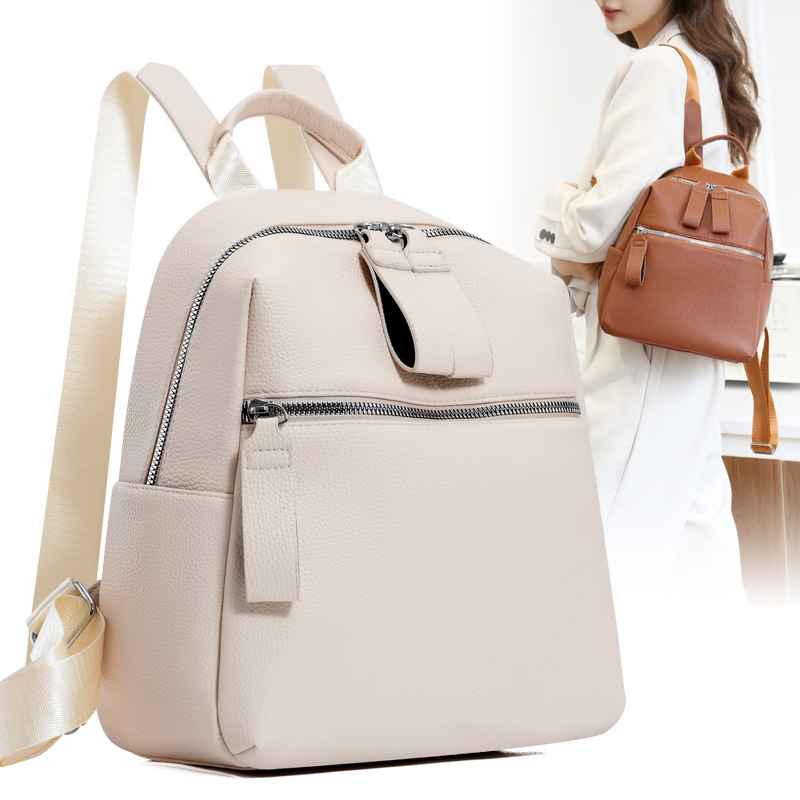 Women's spring backpack, new versatile large-capacity backpack, school ...