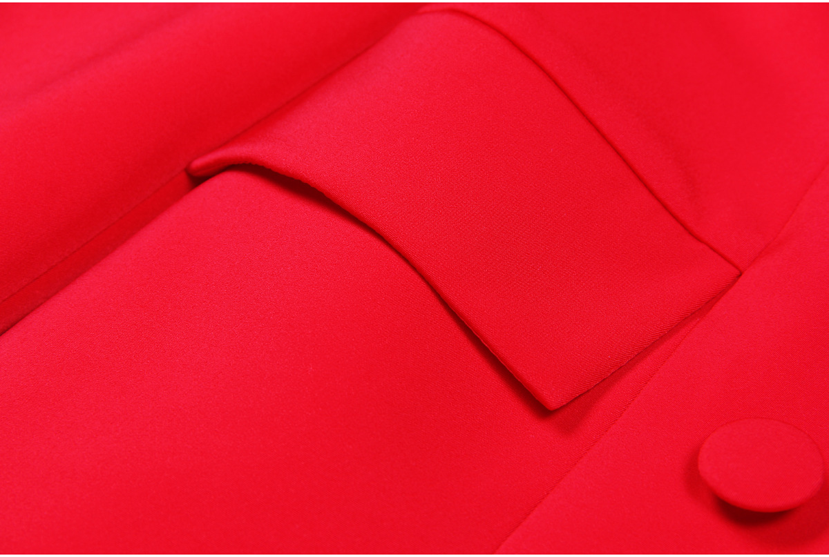 Autumn Winter High Quality Office Red Festive Professional Lady Suit ...