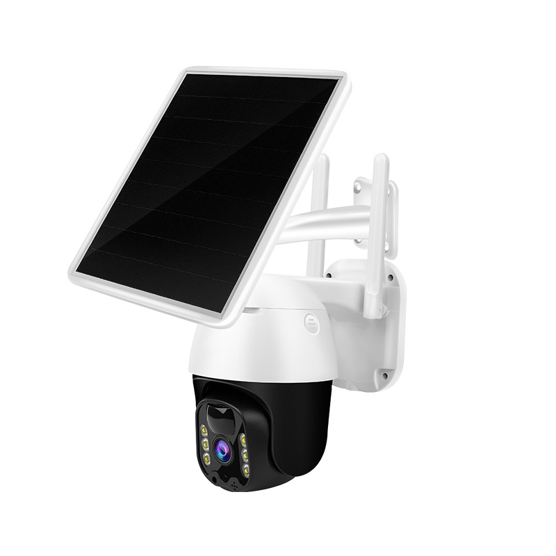 跨境国外无线4G摄像头户外太阳能电池免插电3MP室外监控360度批发-阿里巴巴