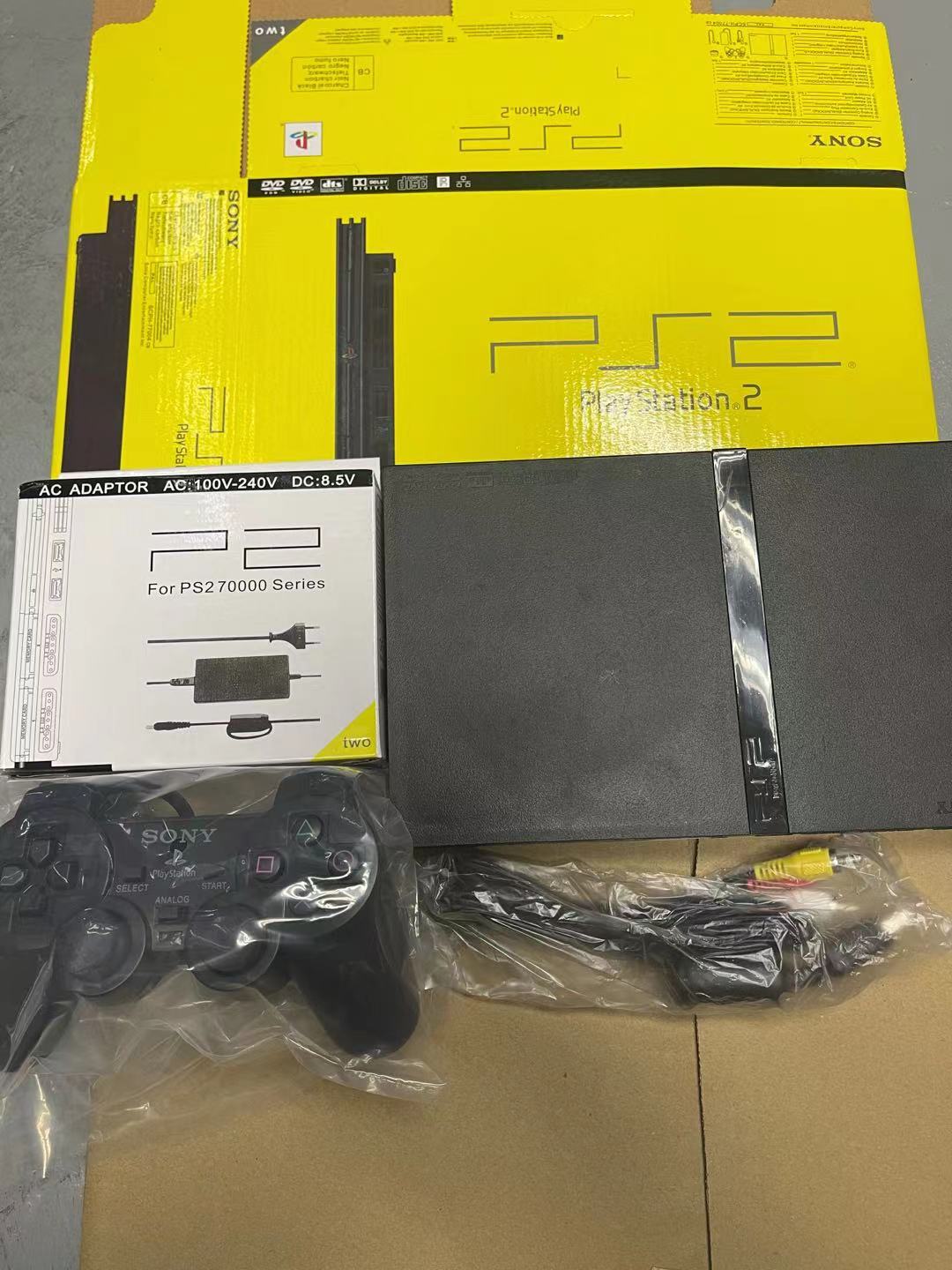 PS2 70000主机 7w大机 ps2 7W家用游戏机 9万游戏主机 全套-阿里巴巴
