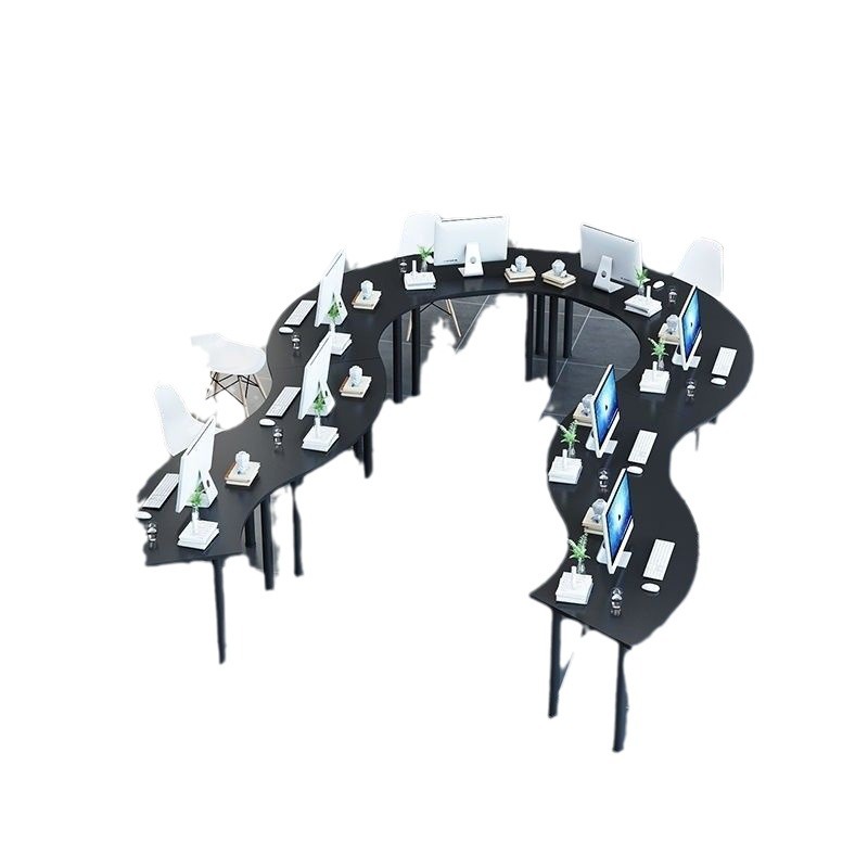 New splicing conference table simple modern office desk and chair ...