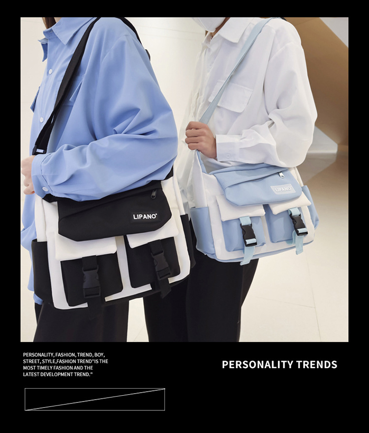 LIPANO 斜挎包ins单肩包经典个性休闲男女包大容量日系简约邮差包-阿里巴巴