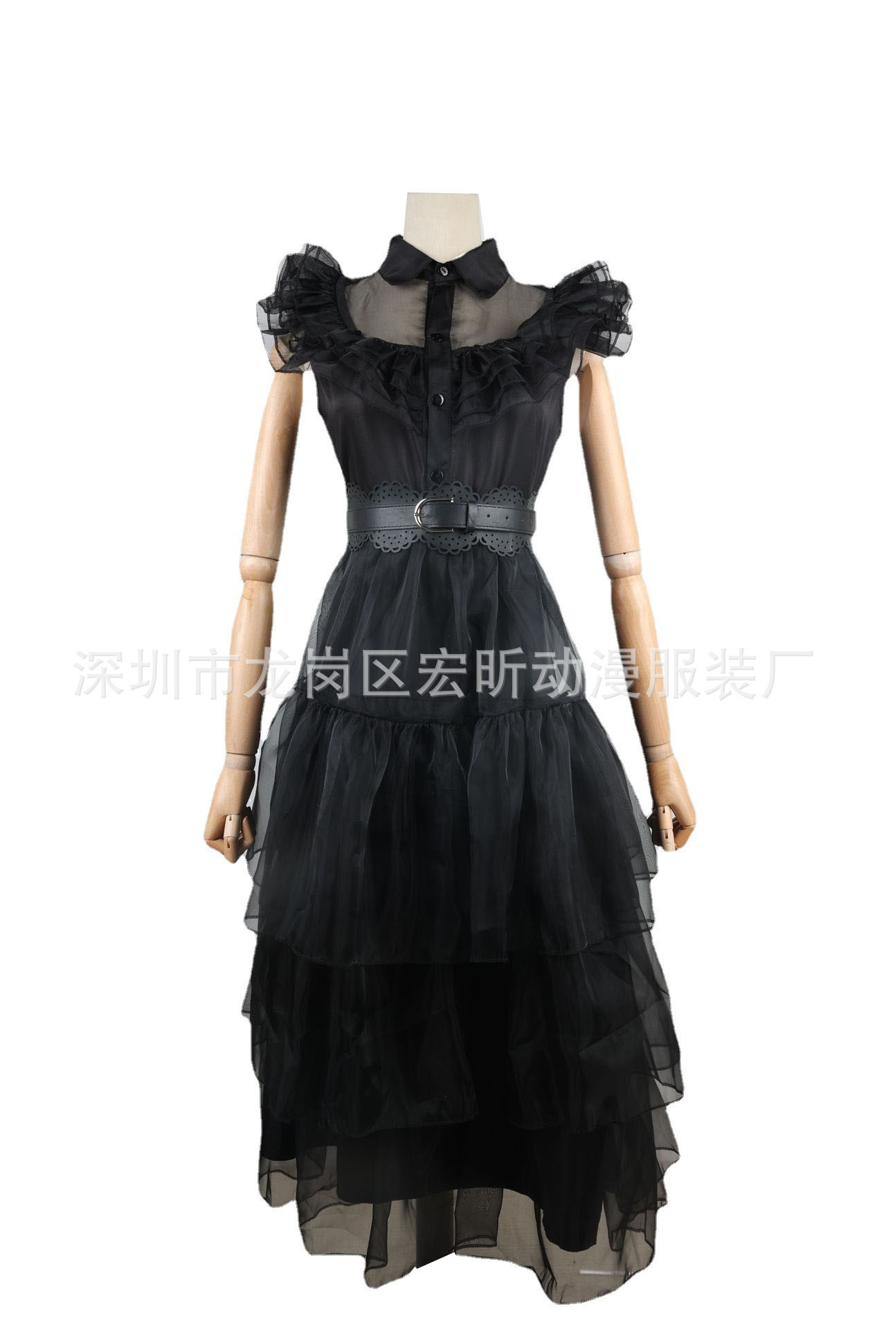 星期三亚当斯一家同款cos舞会wednesday黑色连衣裙派对礼服cos裙-阿里巴巴