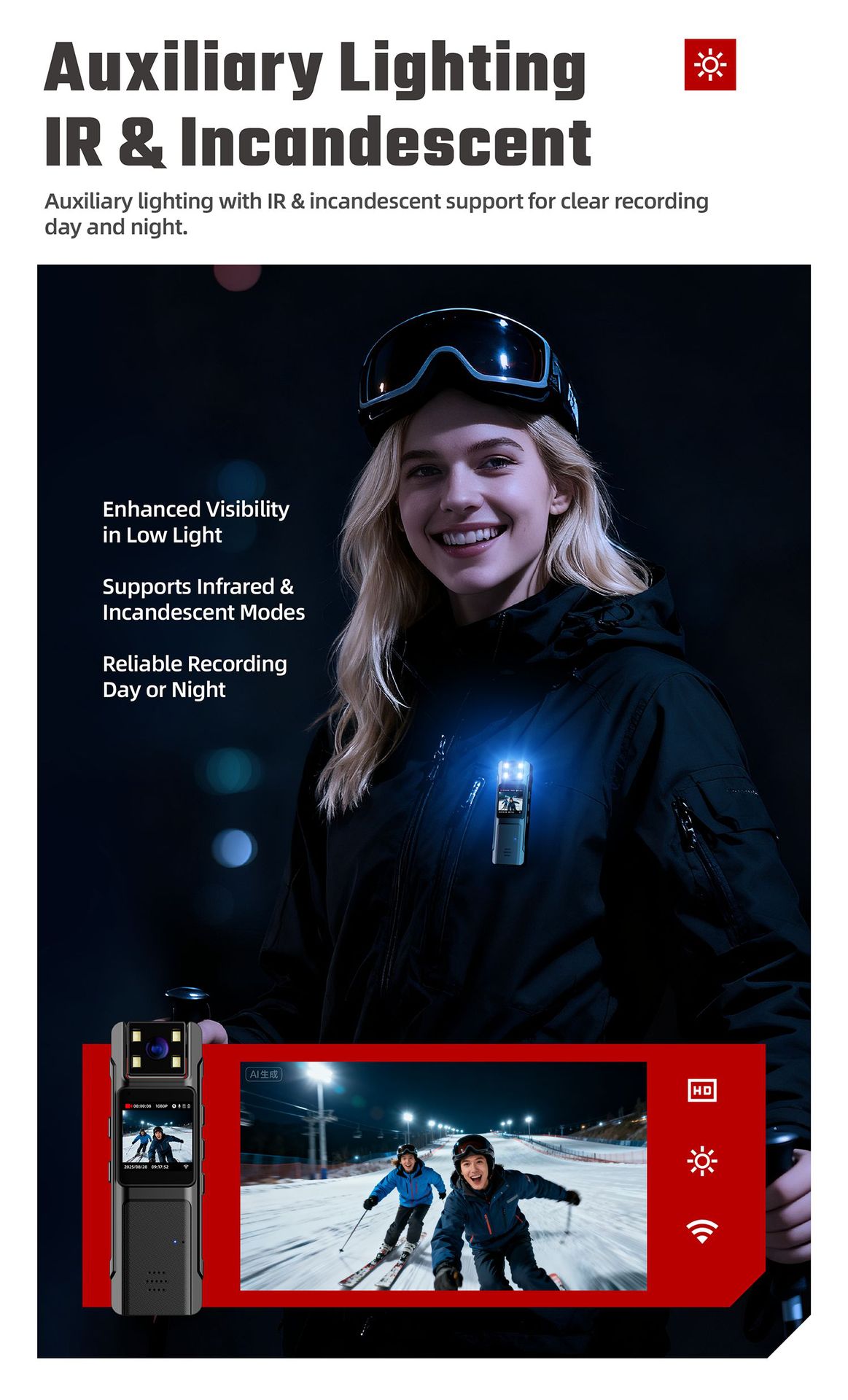 新款P1口袋骑行保安手持高清录音录像摄像机执法记录仪运动相机-阿里巴巴