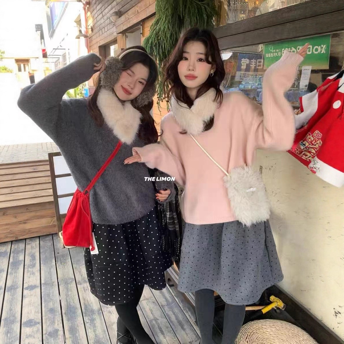 7172 美丽尤物~配毛领高品质简约毛衣-阿里巴巴