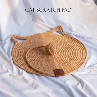 跨境棉绳编织猫抓垫地毯猫趴垫子宠物自嗨球睡垫耐磨耐抓磨爪神器-阿里巴巴
