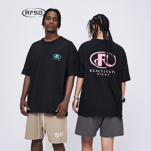 RFSD男装|嘻哈美式英文印花T恤2024春夏新品潮牌个性短袖上衣男-阿里巴巴