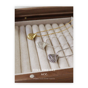 韩国东大门fever博主同款贝壳项链 铜镀18K真金S925银ins毛衣链女-阿里巴巴