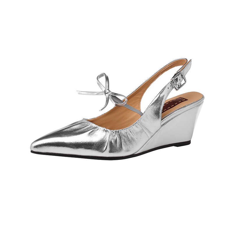 CHIKO Flora Pointy Toe Wedge Slingback Shoes