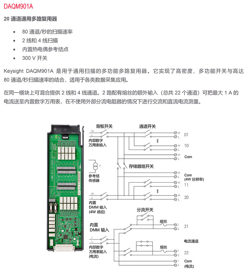 是德DAQM901A数据采集仪20通道模块 DAQ973A温度巡检记录DAQ970A-阿里巴巴