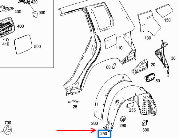2046905530 2046905630 适用于奔弛 GLK X204 后内衬-阿里巴巴