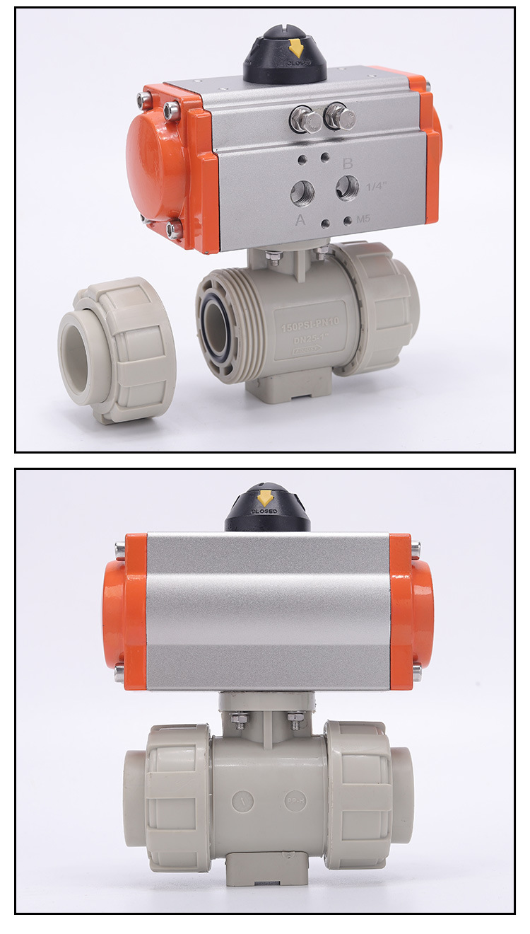Q611F-10S气动PPH/PPR球阀DN15-100耐酸碱塑料双由令法兰热熔阀门-阿里巴巴