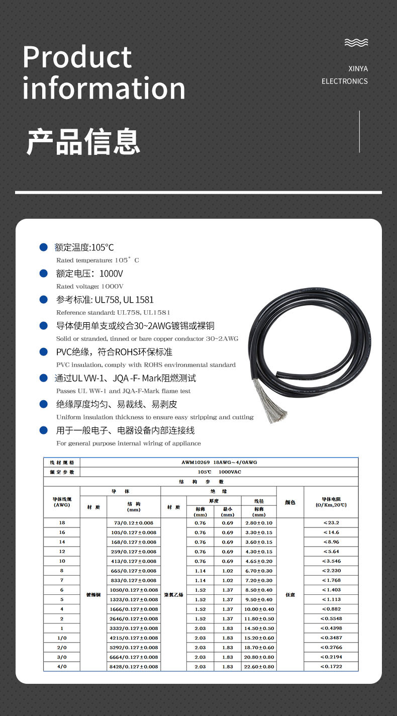 新亚电子新能源线材超软连接线PVC材质 UL10269 耐高压储能线材-阿里巴巴