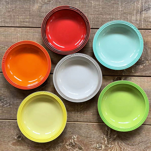 8JO渐变色马卡龙色系陶瓷餐具汤菜盘子深盘水果沙拉盘子圆盘釉下-阿里巴巴