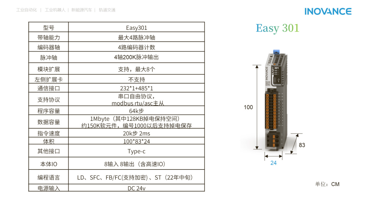 汇川Easy系列新一代小型PLC Easy301 302 320 501 502 521 522523-阿里巴巴