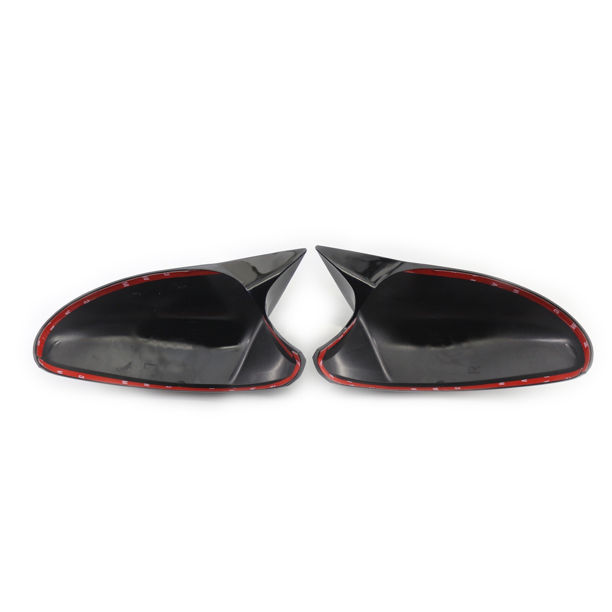 适用宝马3系05-08E90E92老款亮黑款牛角倒车镜外壳后视镜罩粘贴款-阿里巴巴