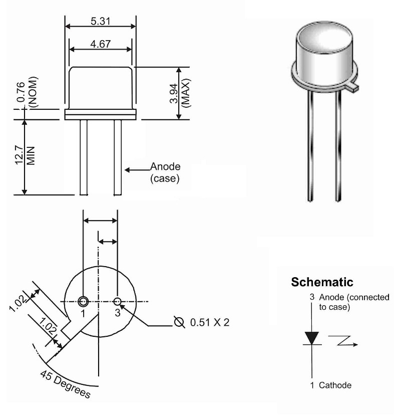 TO46平窗850nm 5毫瓦VCSEL激光二极管-阿里巴巴