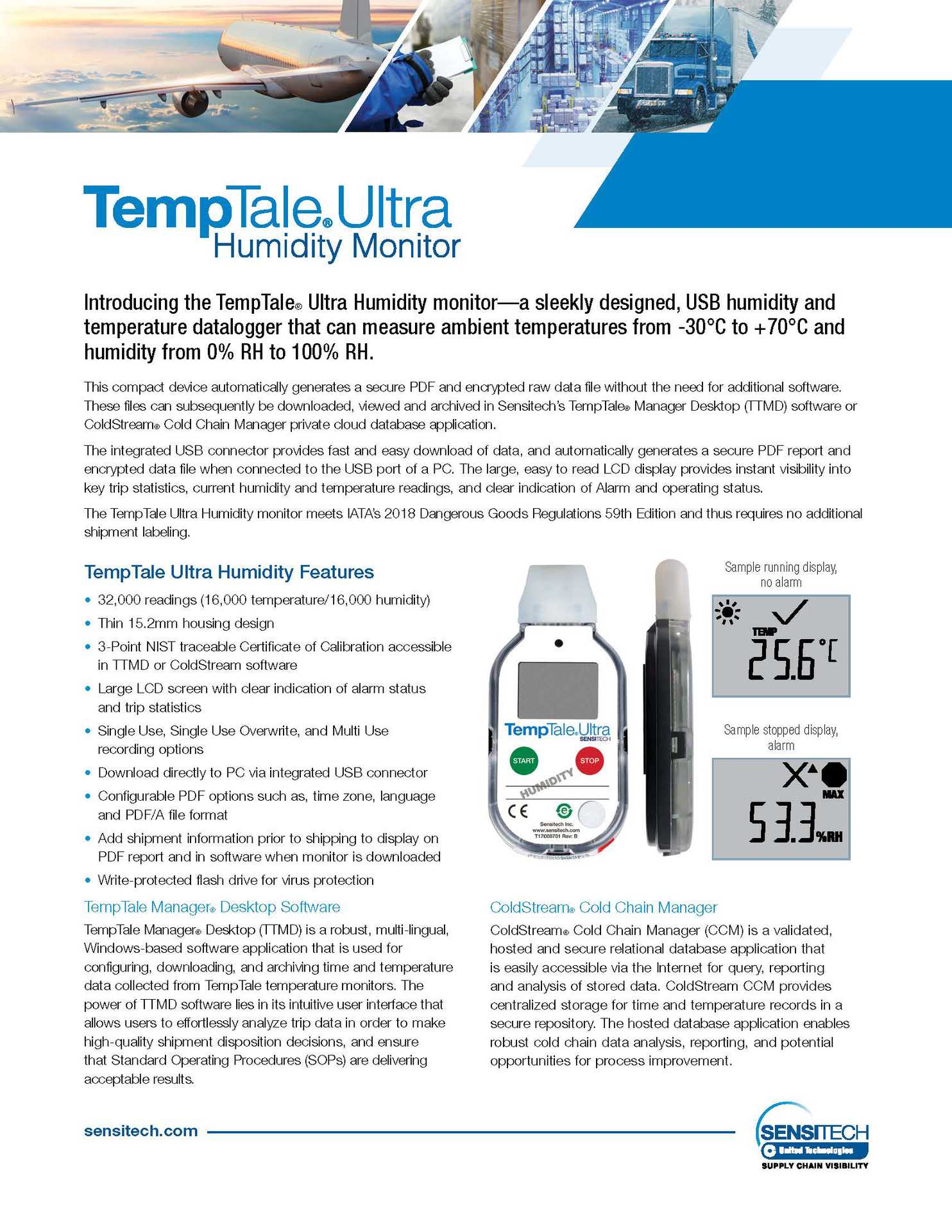 【美国 Sensitech】TempTale Ultra 温湿度度记录仪 单次使用-阿里巴巴