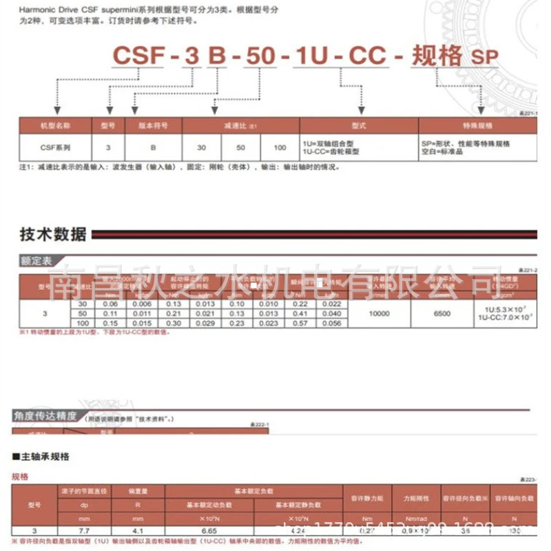 Harmonic日本HD哈默纳科提升装置谐波减速机CSF-17-100-2UH-SP-阿里巴巴