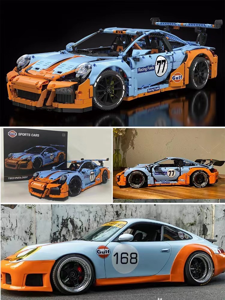QW077/3333D新品科技海湾石油配色3333D911 GT3 RS跑车42056拼装-阿里巴巴