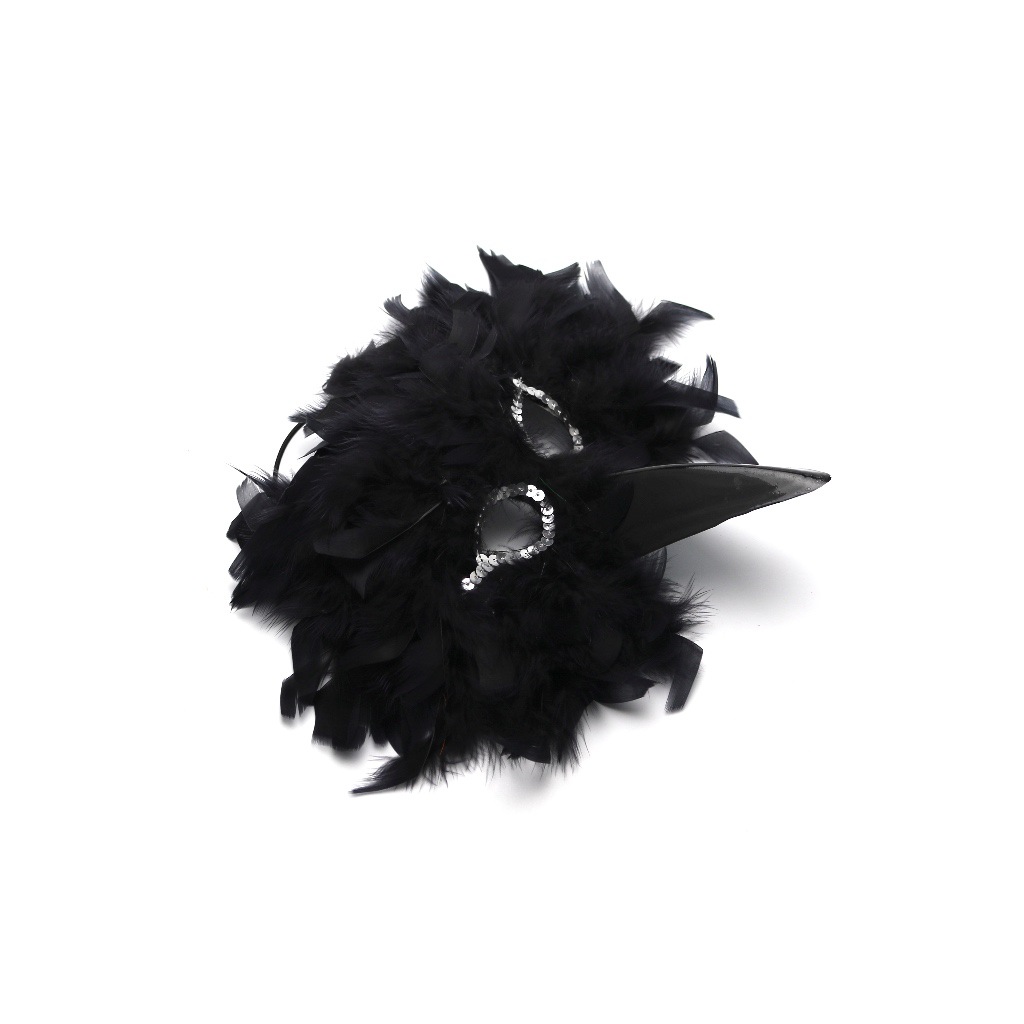 Halloween Feather Mask Crow Raven Fluffy Feather Eye Mask-阿里巴巴