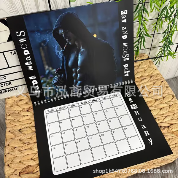 Morally Grey BookBoyfriend灰色书男友 2026 年日历黑暗浪漫美学-阿里巴巴