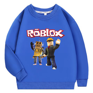 新品ROBLOX儿童 纯棉春秋印花圆领卫衣卡通动漫童装上衣XPW658-阿里巴巴
