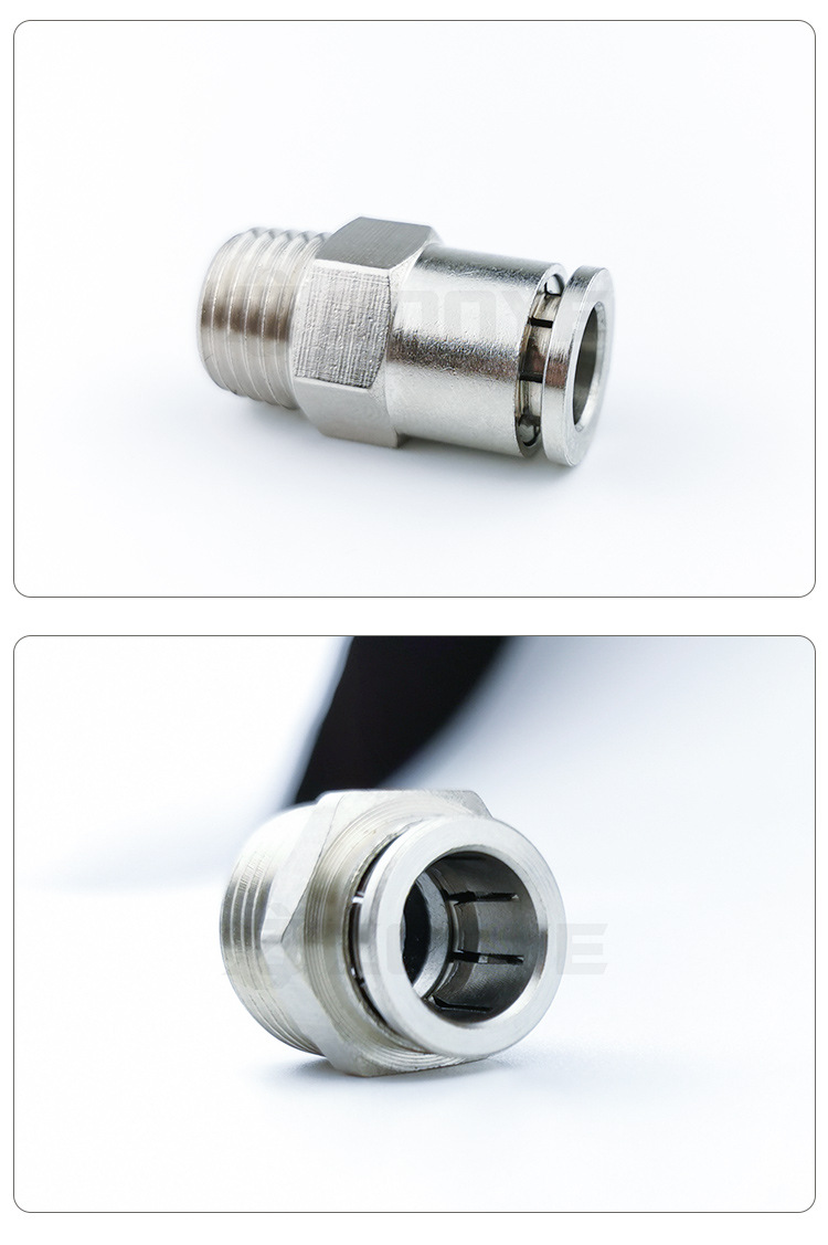 气动快速接头全铜镀镍快插气管接头PC8-02直通高温高压耐腐蚀6mm-阿里巴巴