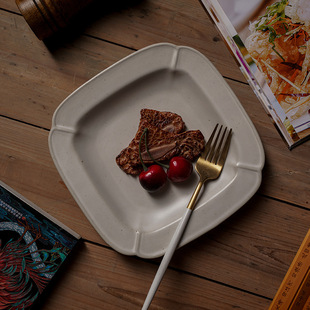 复古方形盘子家用菜盘陶瓷日式餐具个性四方型创意寿司甜品早餐盘-阿里巴巴