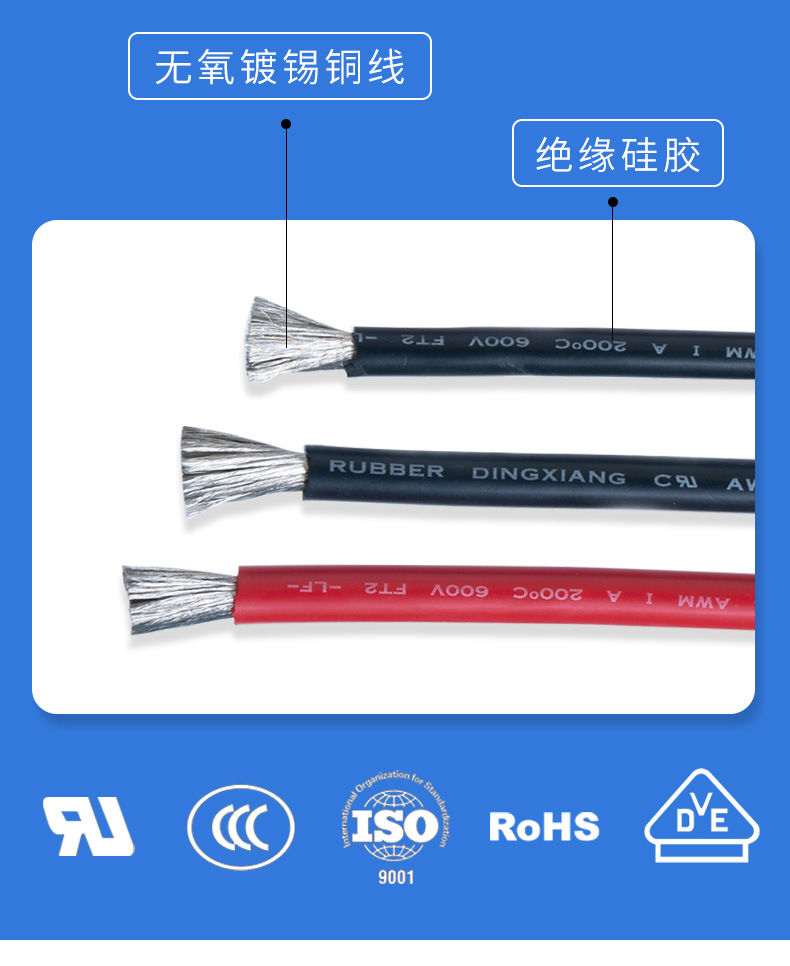 鼎详锂电池特软电线UL3512特软硅胶线 1-10awg耐高温线新能源锂电-阿里巴巴