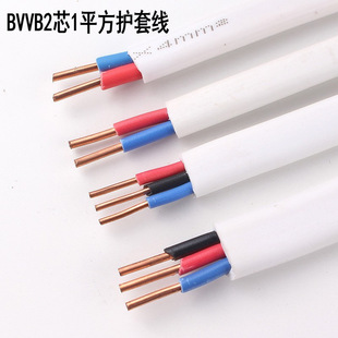 工厂电线BVVB 2芯3芯*0.5/0.75/1.0/1.5/2.5/4/6平方铜芯护套硬线-阿里巴巴