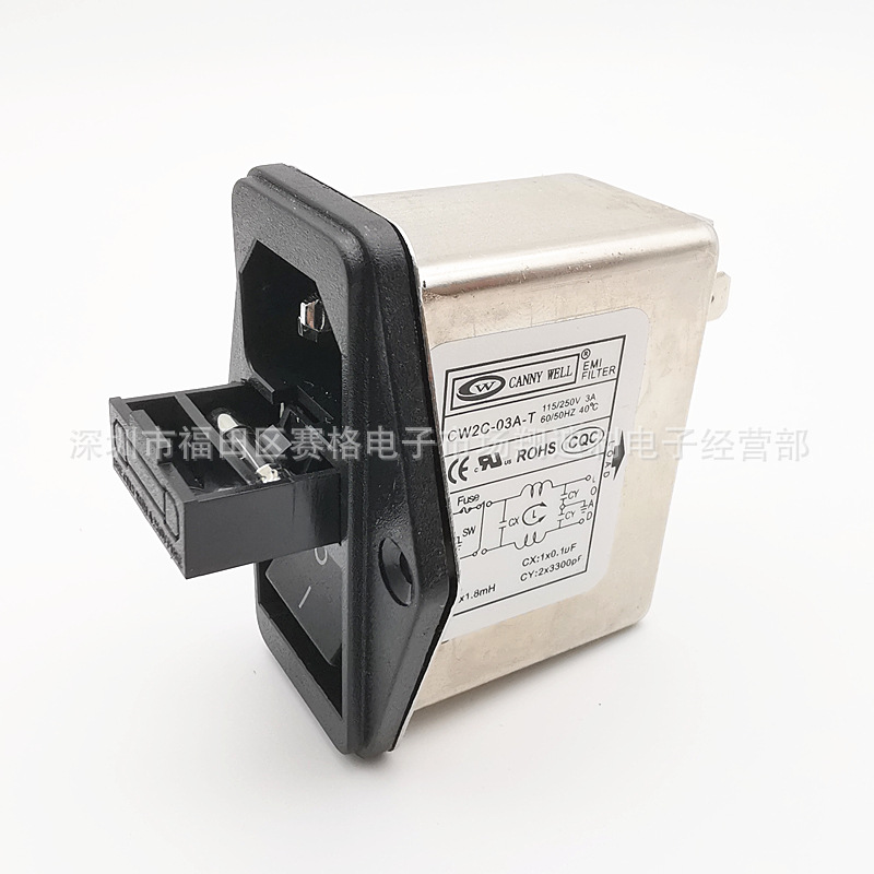 带保险开关插座式电源滤波器 CW2C-10A-T CW2C-10A-T(F2 02)-阿里巴巴